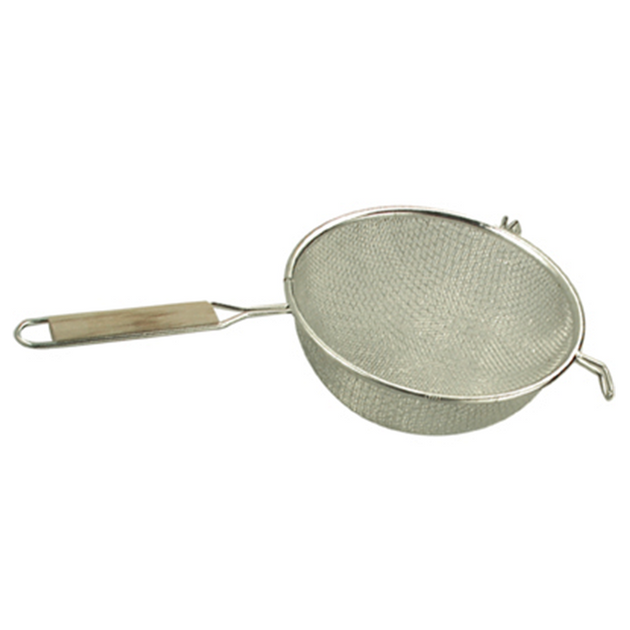Sieve Stainless Steel Double Mesh Wood Handle | Chefs' Warehouse