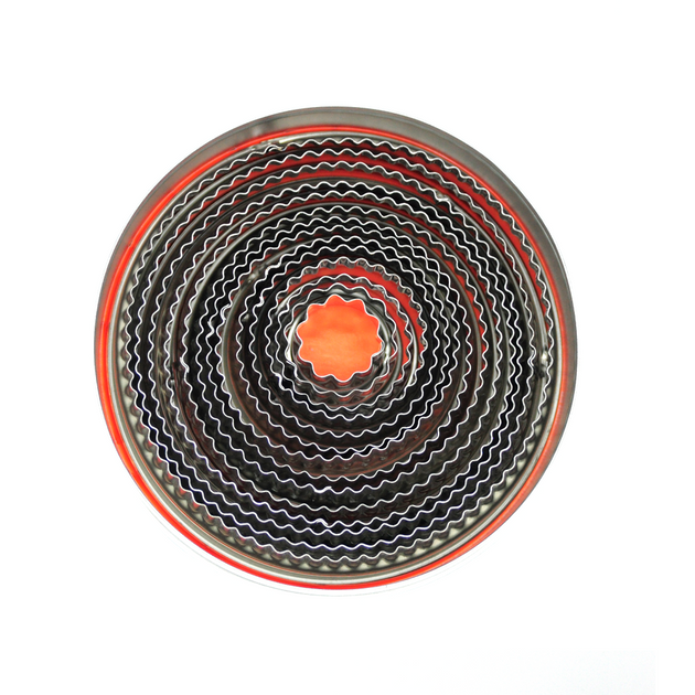 Cutter Set Round Fluted 14 Pce 22-115 | Chefs' Warehouse